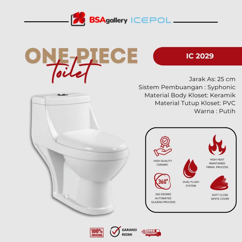 Jual KLOSET MONOBLOK ICEPOL IC 2029 / TOILET ONE PIECE MODEL TOTO KODOK | Shopee Indonesia