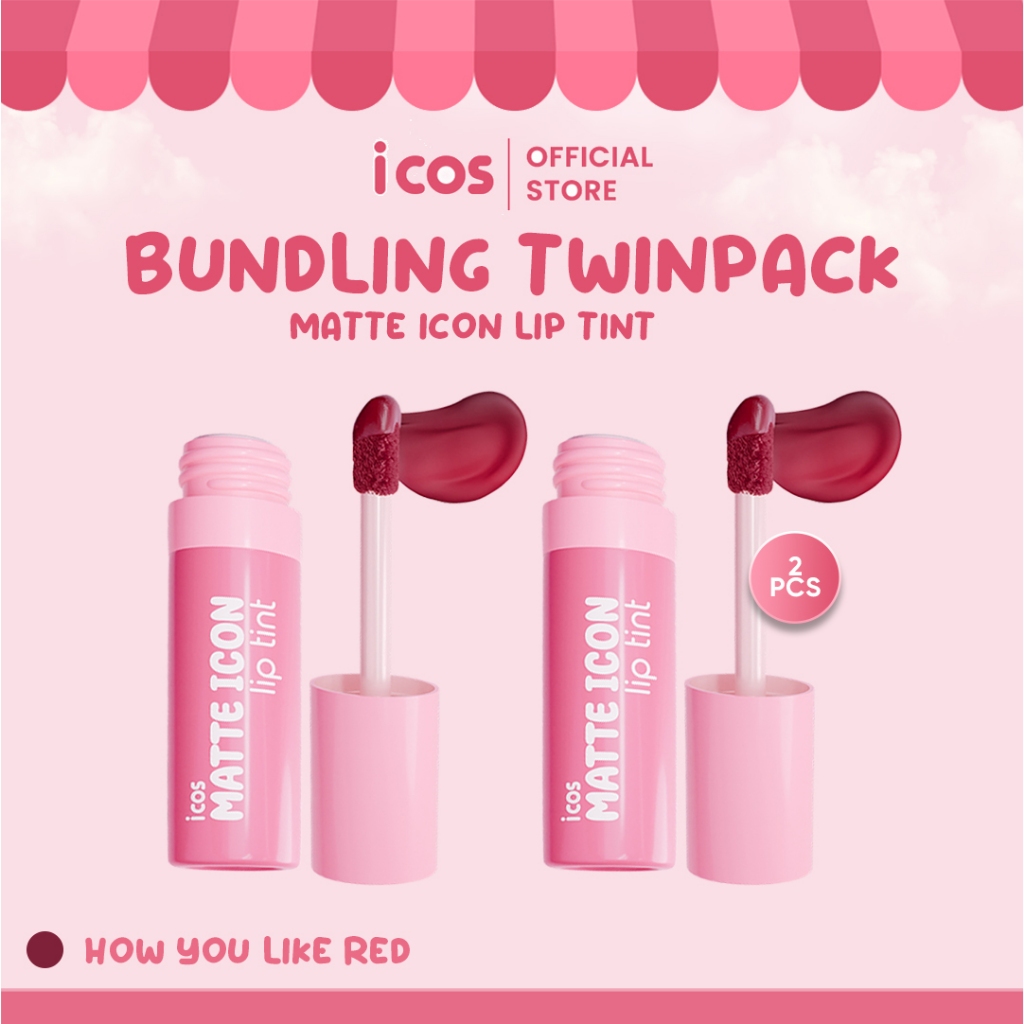 Jual Bundling TwinPack - Icos Matte Icon Lip tint | Shopee Indonesia