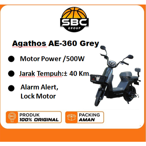 Jual Motor Listrik Agathos AE-360 Grey | Shopee Indonesia