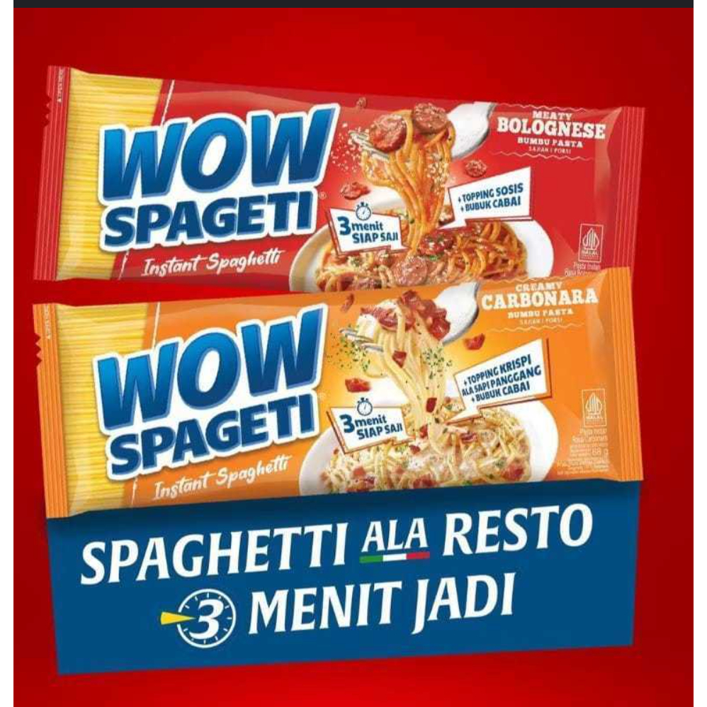 Jual WOW Spaghetti Bolognese Carbonara / Wow Spageti 88gr Spageti Instan WOW Spageti / Spaghetti ...