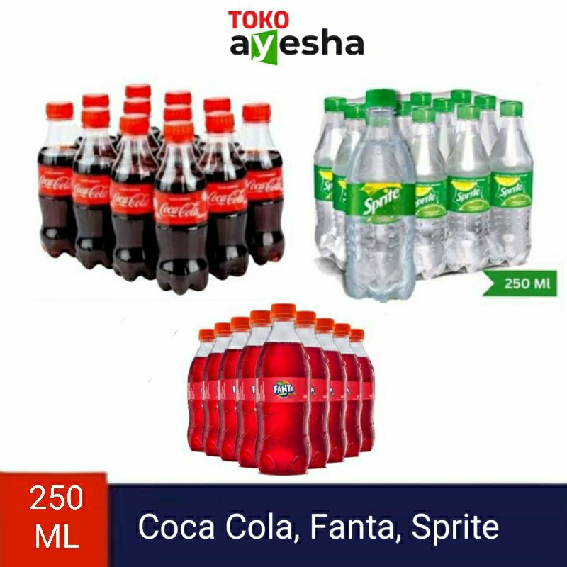 Jual Coca Cola/Sprite/Fanta 250 ML - 1 Pack isi 12 Botol | Shopee Indonesia