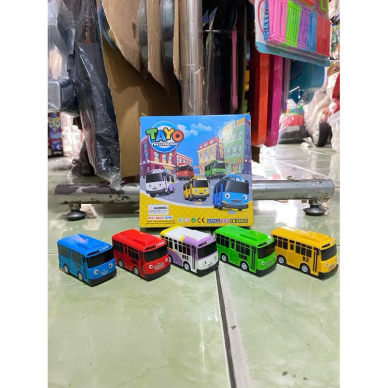 Jual Mainan Anak Bus Tayo The Little Bus Friends Pullback Tayo Set isi ...