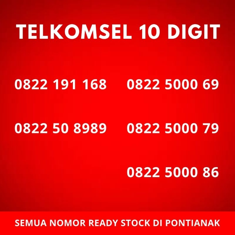 Jual Nomor Cantik Simpati - Nomor Cantik Telkomsel - Nomor Cantik Fresh 10 Digit - Nomor Cantik ...