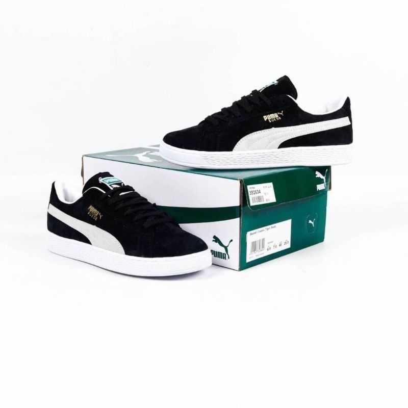 Jual Sepatu Pria Puma Suede Classics Black White | Shopee Indonesia