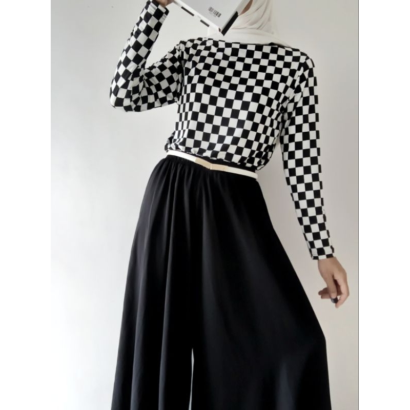 Jual minimalistyle - ELENA Inner Manset Lengan Panjang CHECKERED Baju ...