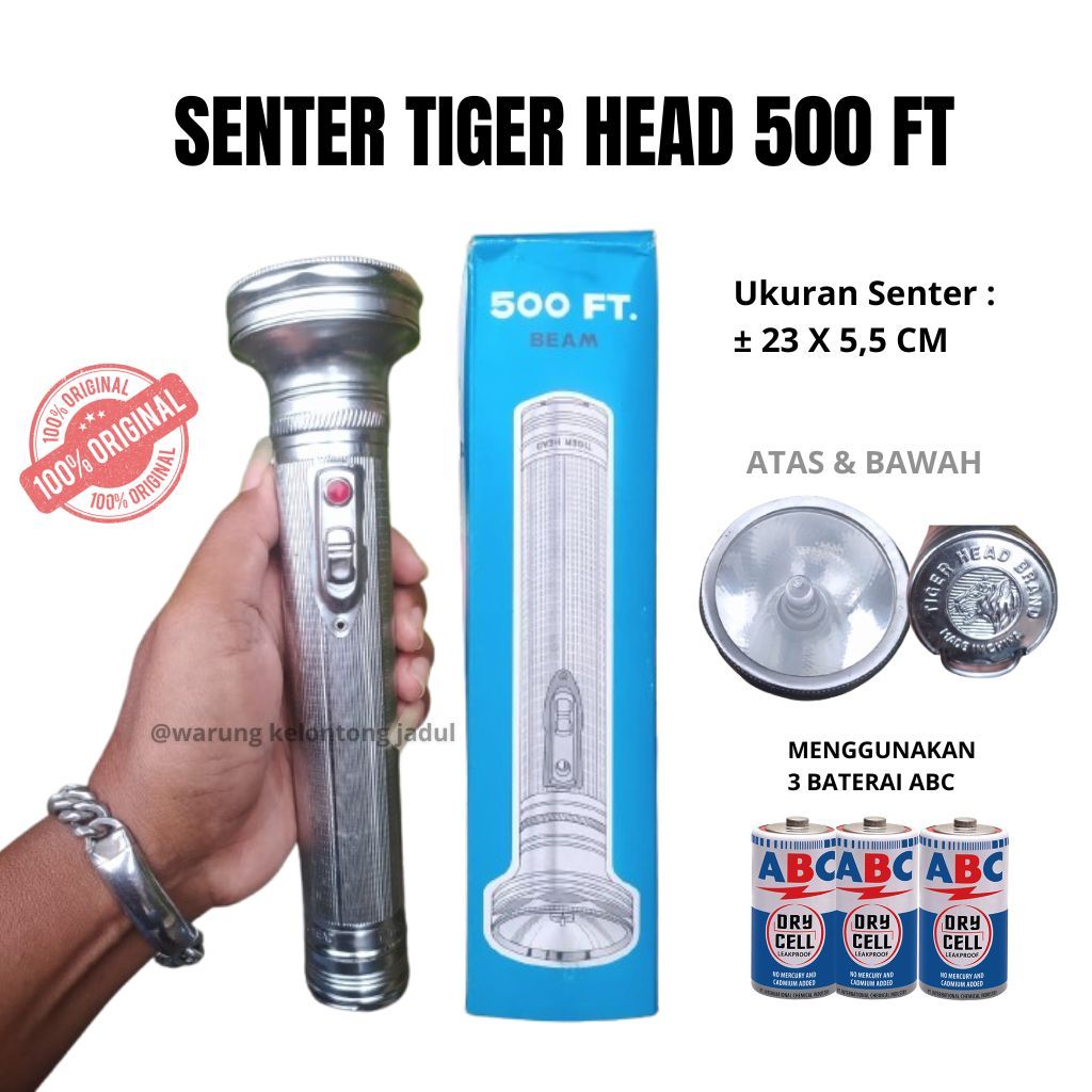 Jual [ KONDISI NYALA ] SENTER / SENTOLOP LEGEND MERK TIGER HEAD 500 FT ...