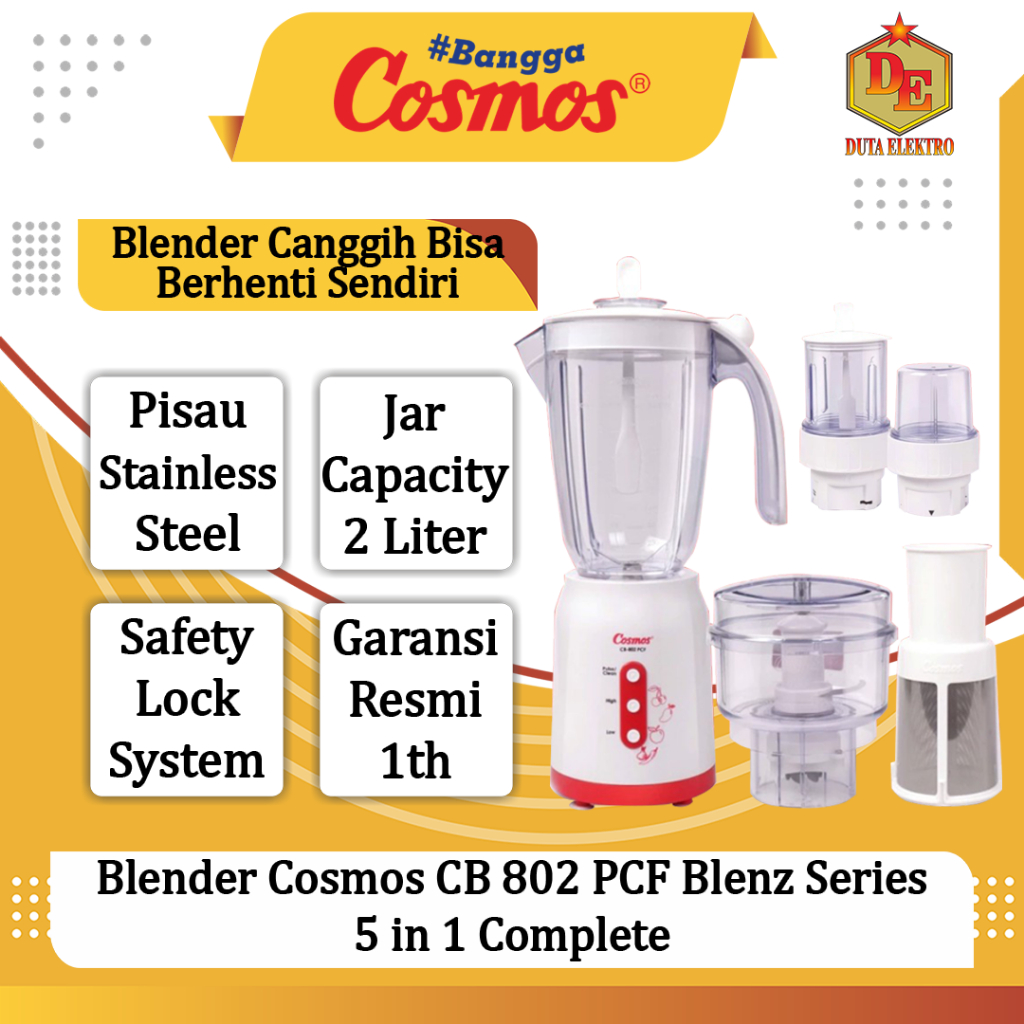 Jual Blender Cosmos CB 802 PCF Blenz Series 5 in 1 Complete | Shopee ...