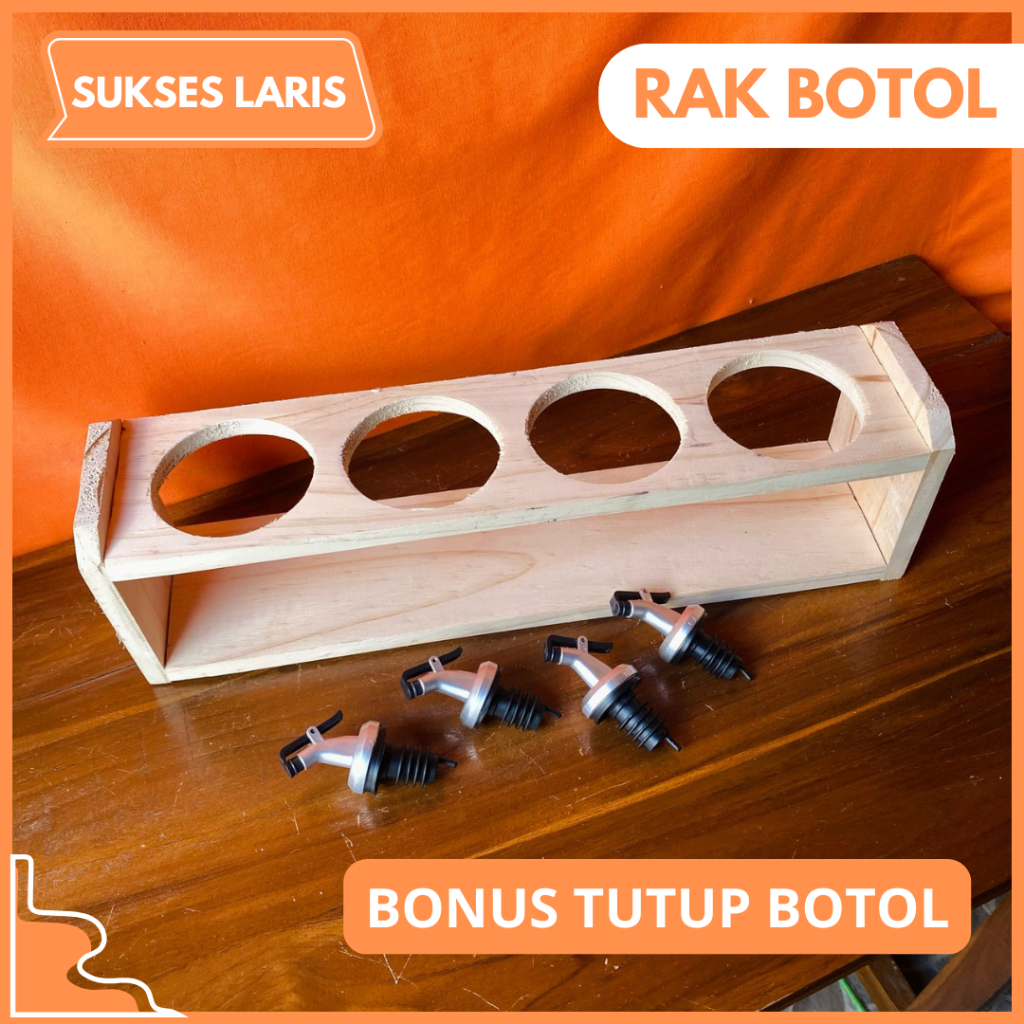 Jual RAK BOTOL BONUS TUTUP BOTOL | TATAKAN BOTOL | RAK BUMBU DAPUR ...