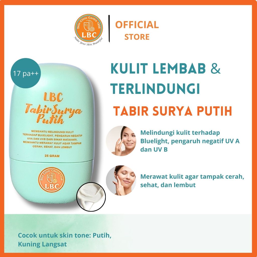 Jual LBC-Tabir Surya Putih | Melindungi Kulit Wajah dari UV A & UV B ...