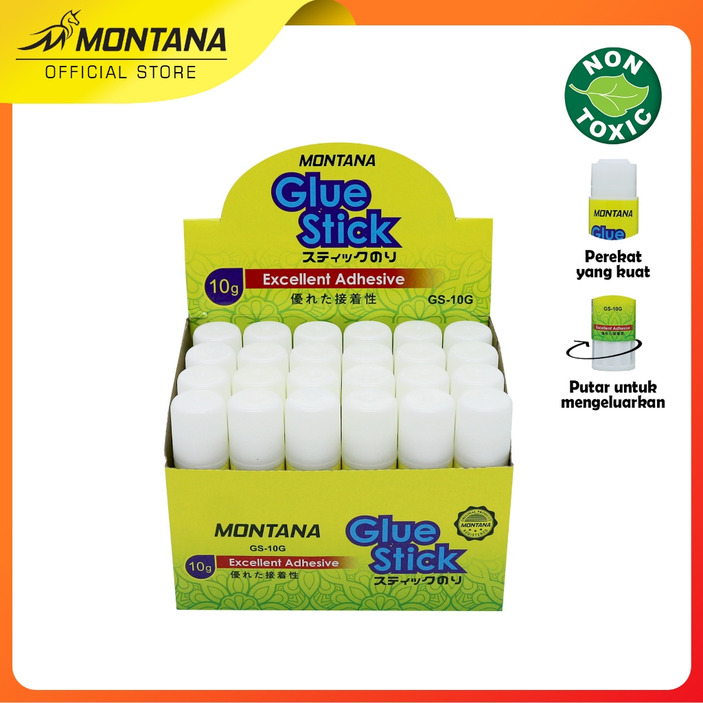 Jual MONTANA Glue Stick Lem Batang 25g 24 Pcs Excellent Adhesive ...
