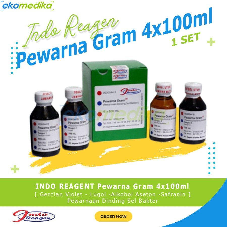 Jual Per Botol INDO REAGEN PEWARNA GRAM - Gentian Violet, Lugol ...