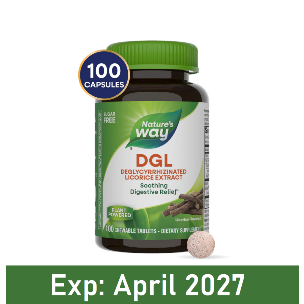 Jual Nature's Way, DGL, Deglycyrrhizinated Licorice, 100 Chewable ...
