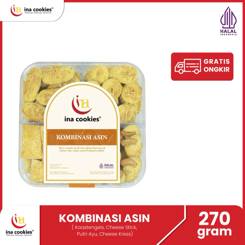 Jual Ina Cookies Kue Kering Premium Kombinasi Asin | Shopee Indonesia