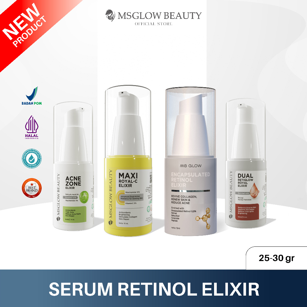 Jual Elixir Booster MS GLOW / Retiglow / vit C / Niacinemide / Retinol ...