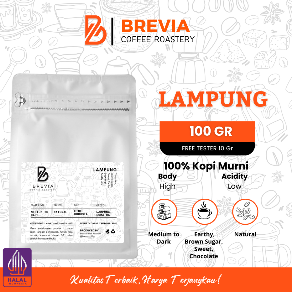 Jual Kopi Robusta Lampung 100 Gram - Bubuk Murni Biji Premium Asli ...