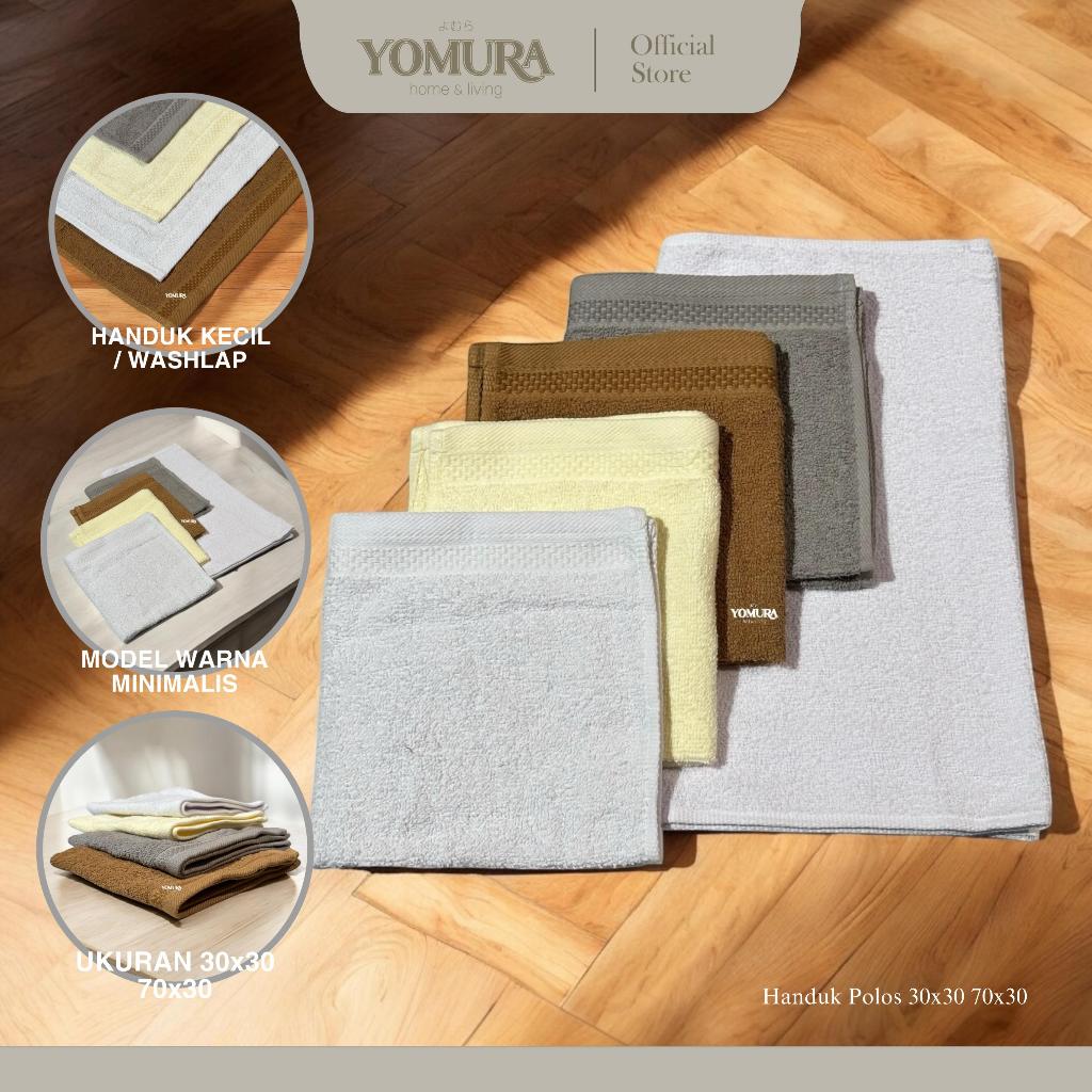 Jual YOMURA Handuk Polos 30x30 70x30 135x70 cm/ Handuk Mandi / Washlap ...