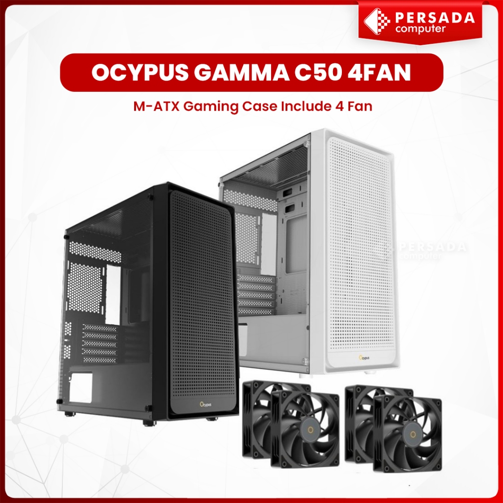 Jual OCYPUS GAMMA C50 4FAN M-ATX Gaming Case Include 4 Fan | Shopee ...