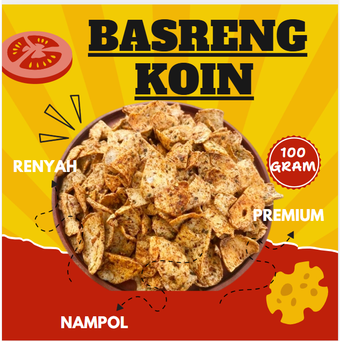 Jual KRIPIK BASRENG KOIN PEDAS AROMA DAUN JERUK | Shopee Indonesia
