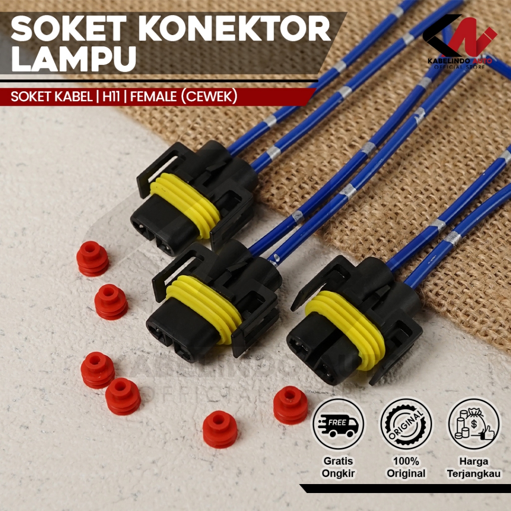 Jual Socket Cable Foglamp / Soket Kabel Lampu Kabut Tembak Mobil H11 ...