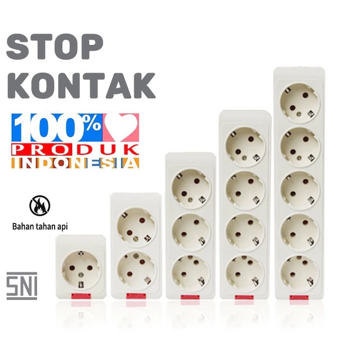 Jual STOP KONTAK Arde + Lampu 1 2 3 4 5 Lubang Terminal ASLI Kuningan SNI | Shopee Indonesia