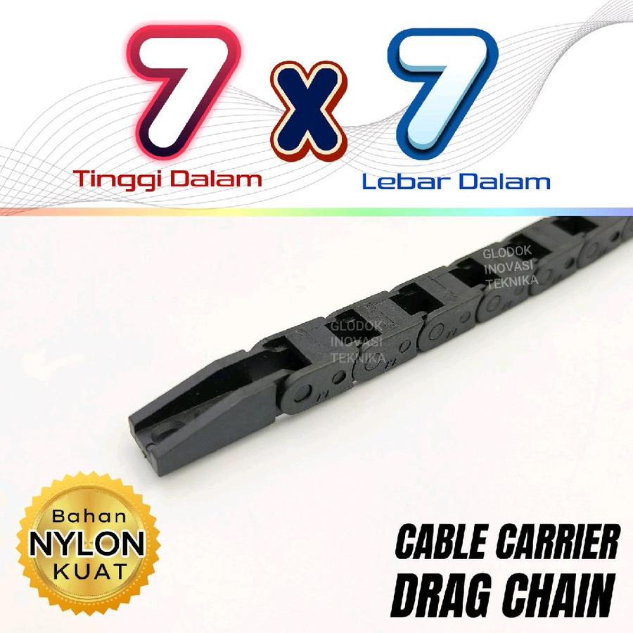 Jual Cable carrier drag chain 7x7 7mm 7 mm pembawa kabel nylon nilon ...