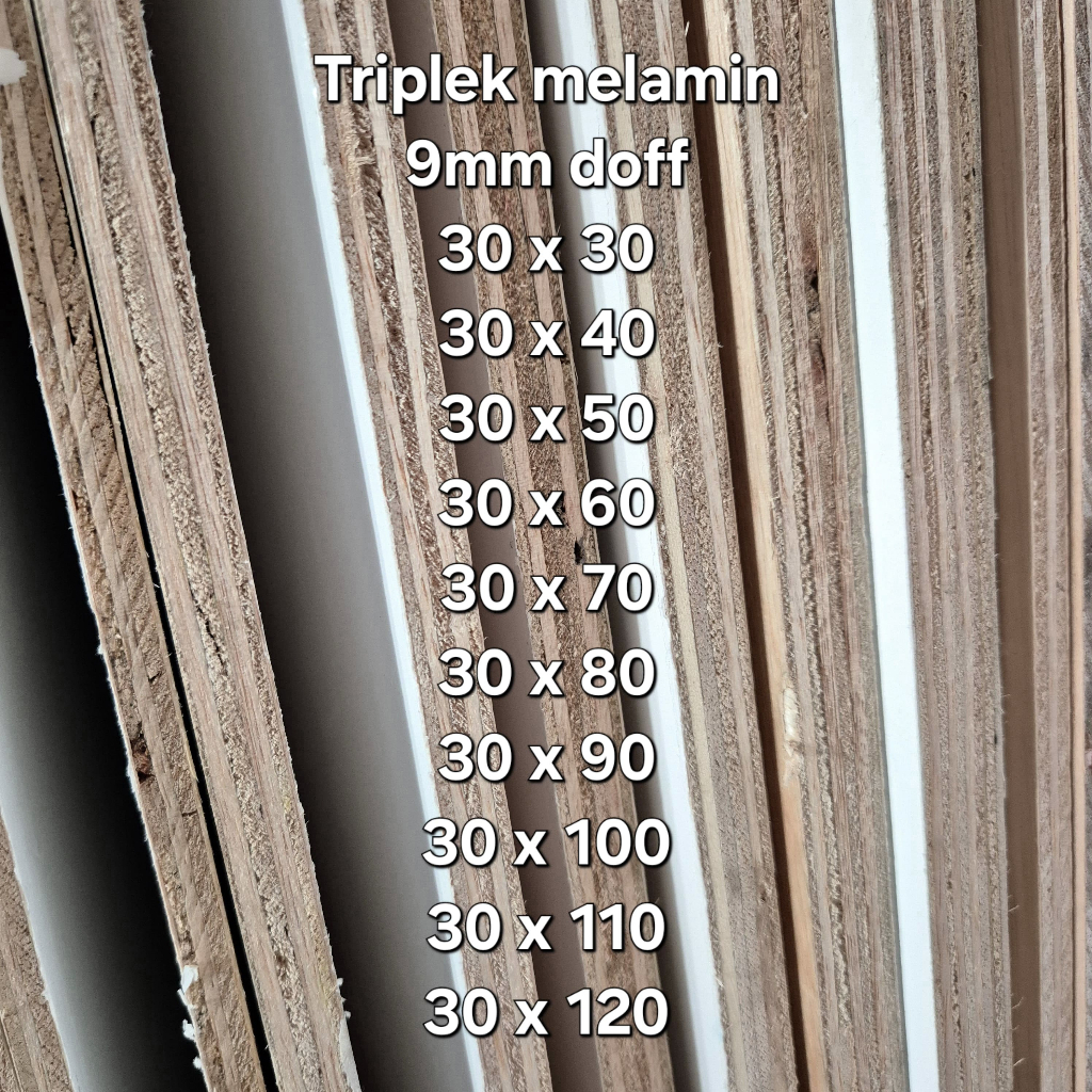 Jual Triplek melamin putih custom 9mm doff 1 sisi lebar 30 cm | Shopee ...