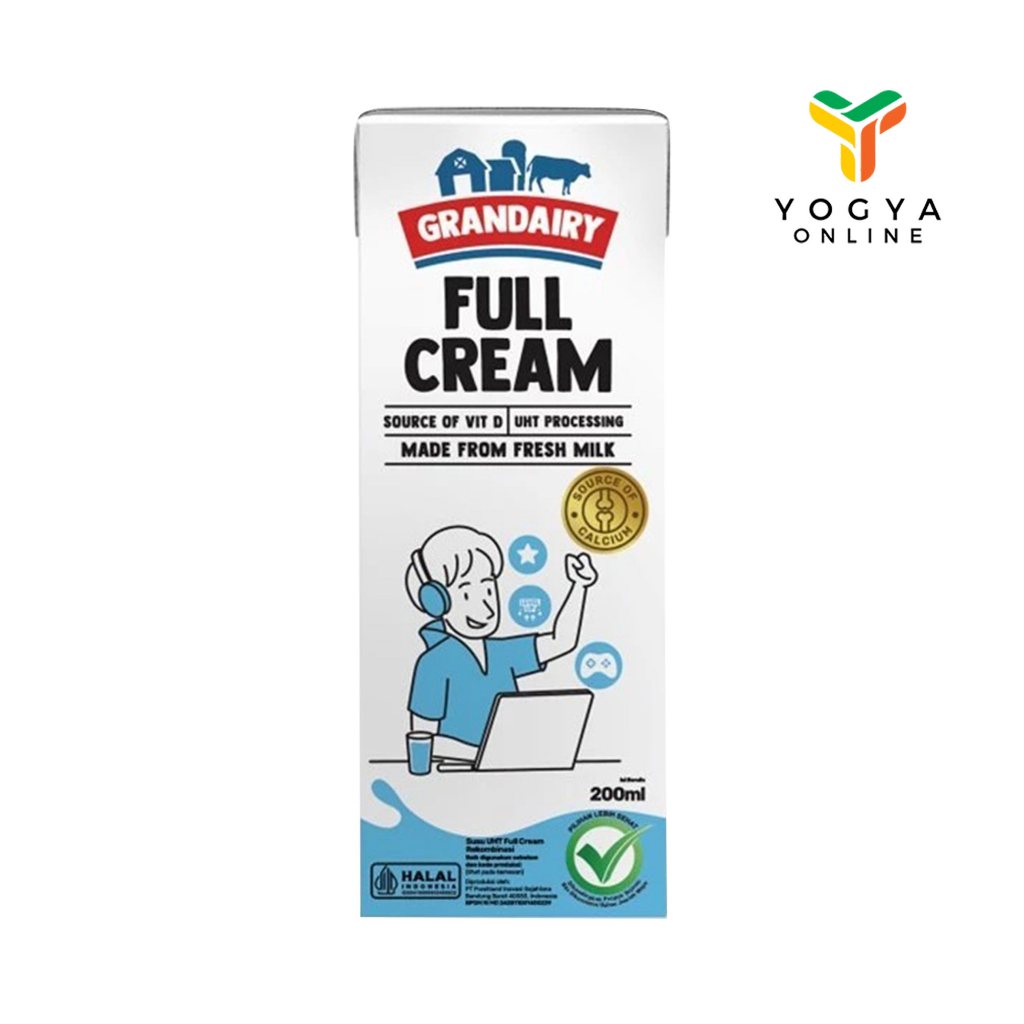 Jual Grandairy Uht Full Cream 200 Ml | Shopee Indonesia