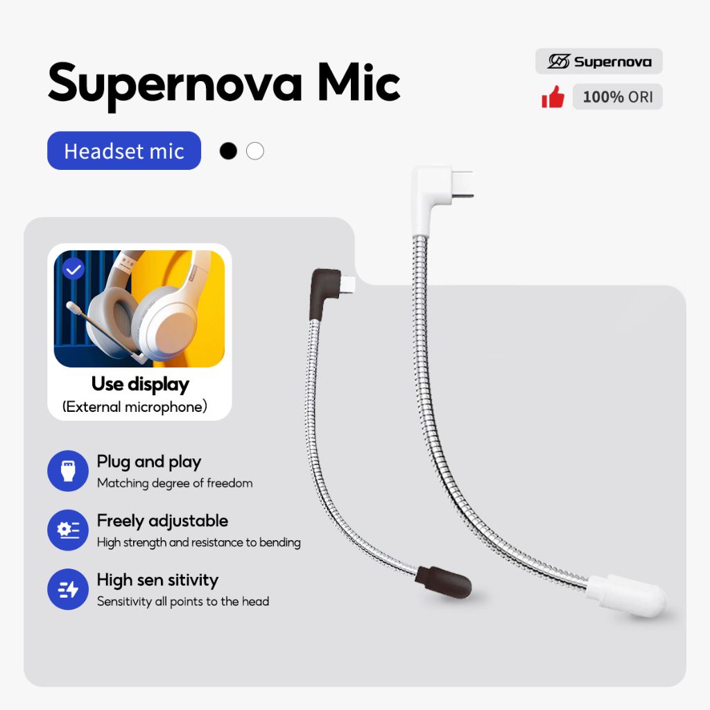 Jual Supernova x Bluetooth headset exclusive microphone HD call game even microphone Type-C TH10 ...