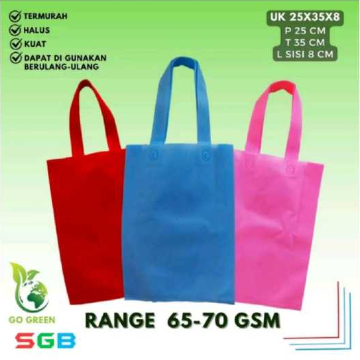 Jual Goodie Bag Tote Bag Tas kain 25x35x8 cm LUSINAN | Shopee Indonesia