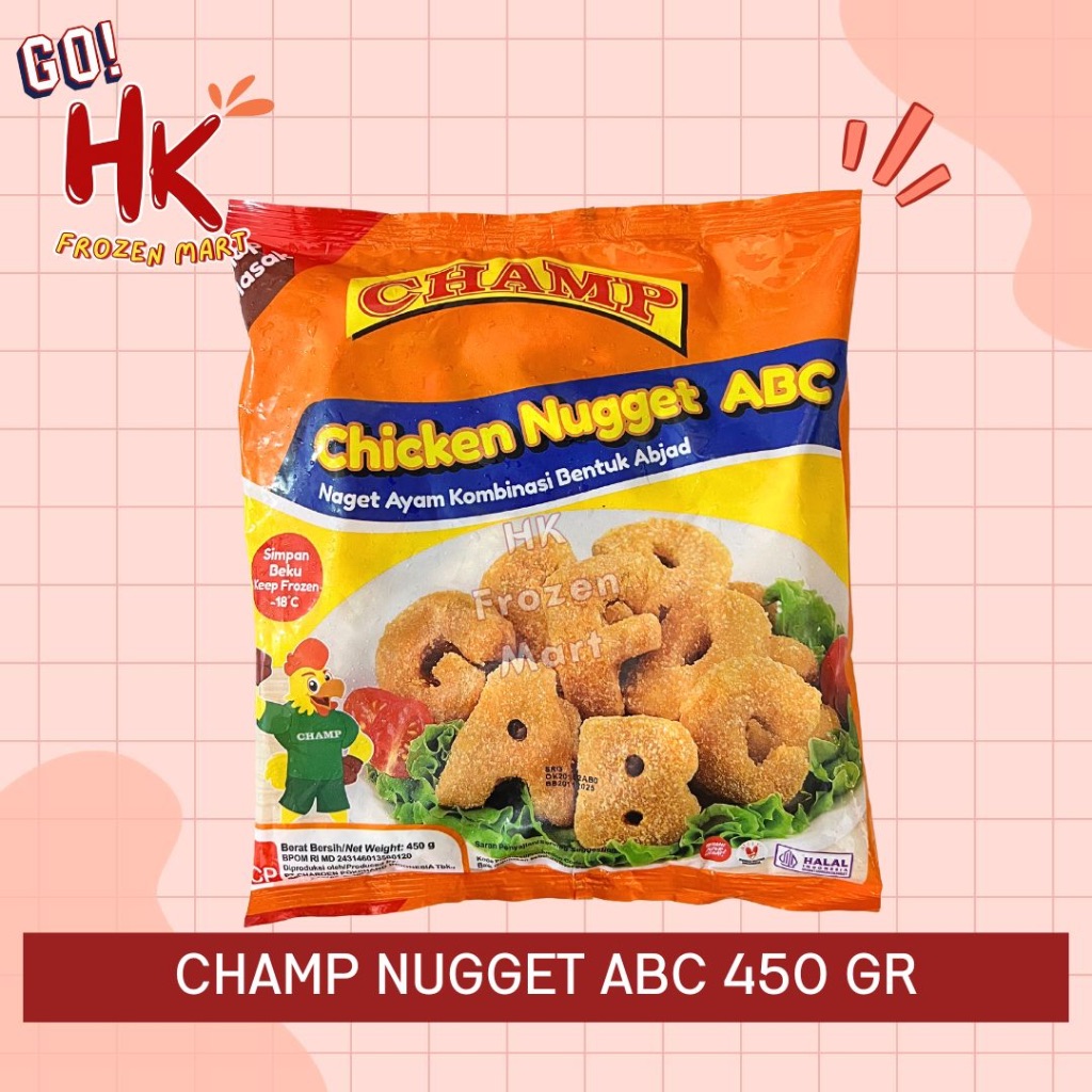 Jual Champ Nugget ABC 450gr KEMASAN BARU | naget ayam bentuk huruf ...