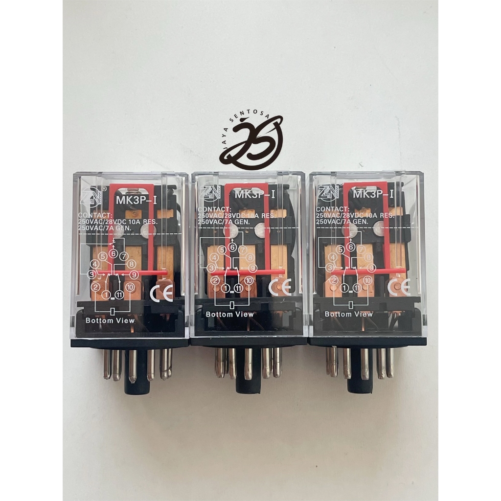Jual RELAY MK3P 12V MK3P 24V MK3P 220V MERK ZN 11 PIN RELAY MK3 P ...