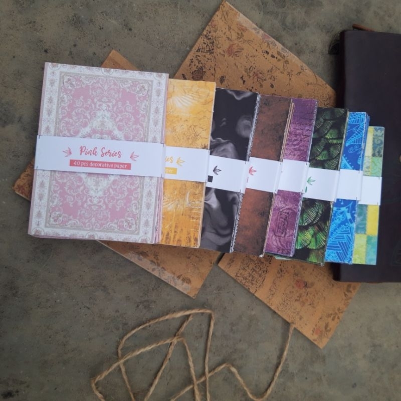 Jual [40 PCS] Decorative Paper-Kertas Journaling-Texture Deco Paper ...