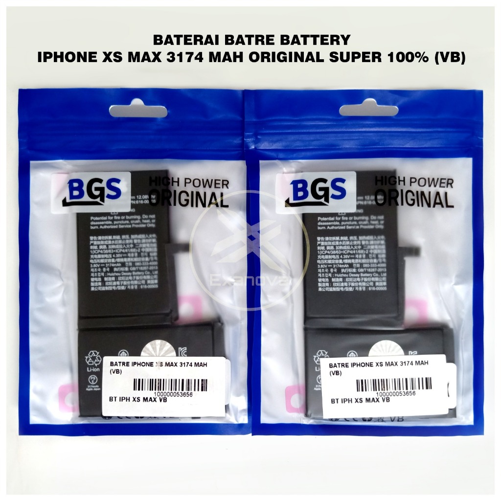 Jual BATERAI BATRE BATTERY IP XS MAX 3174 MAH ORIGINAL SUPER 100% (VB ...