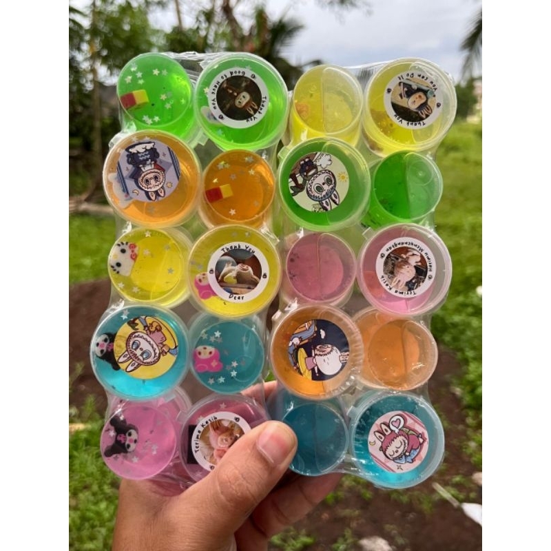 Jual slime jelly isi 10 pcs ukuran medium slem mainan anak | Shopee ...
