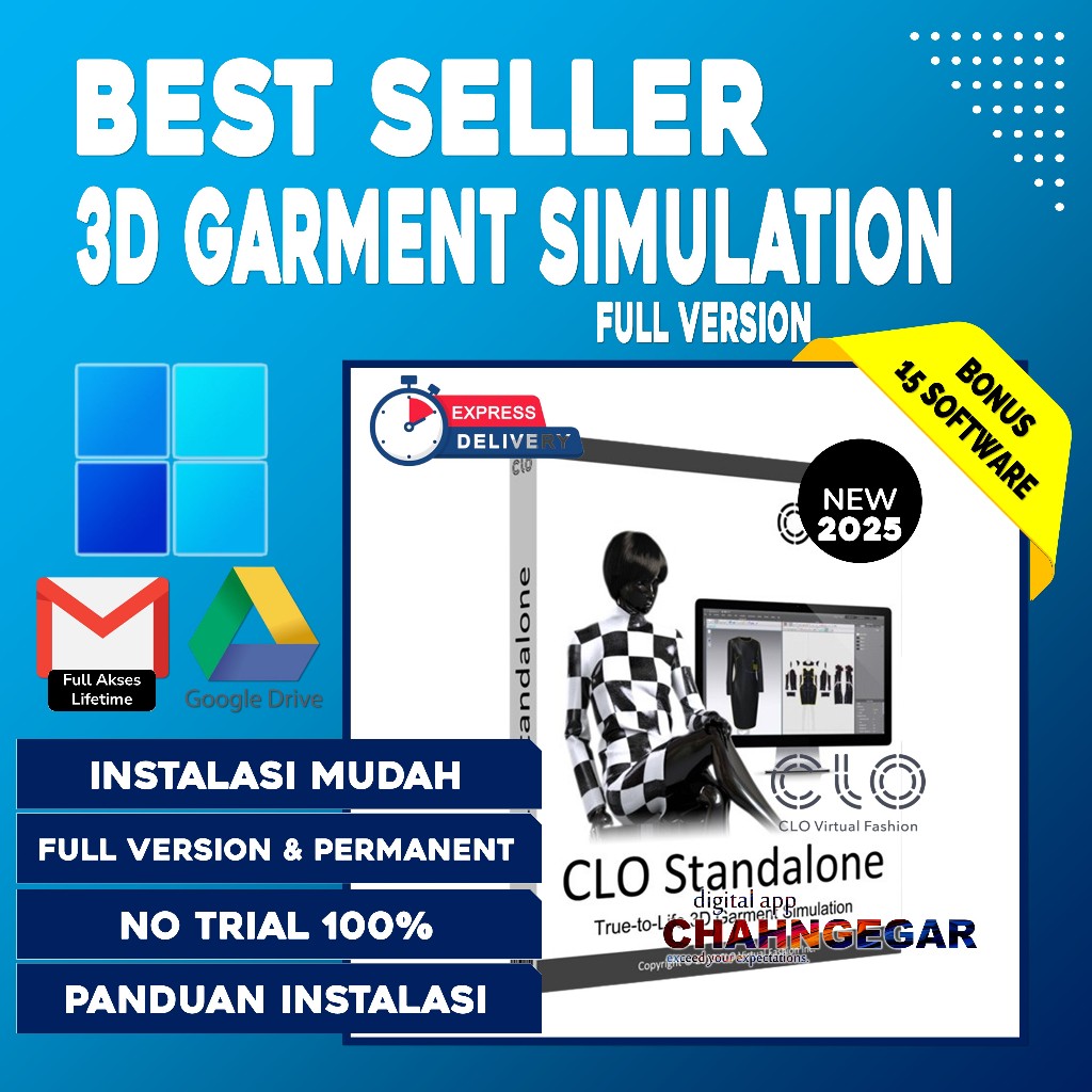 Jual CLO 3D Standalone 2024.2.2 Full Software CLO Virtual Fashion | 3D ...