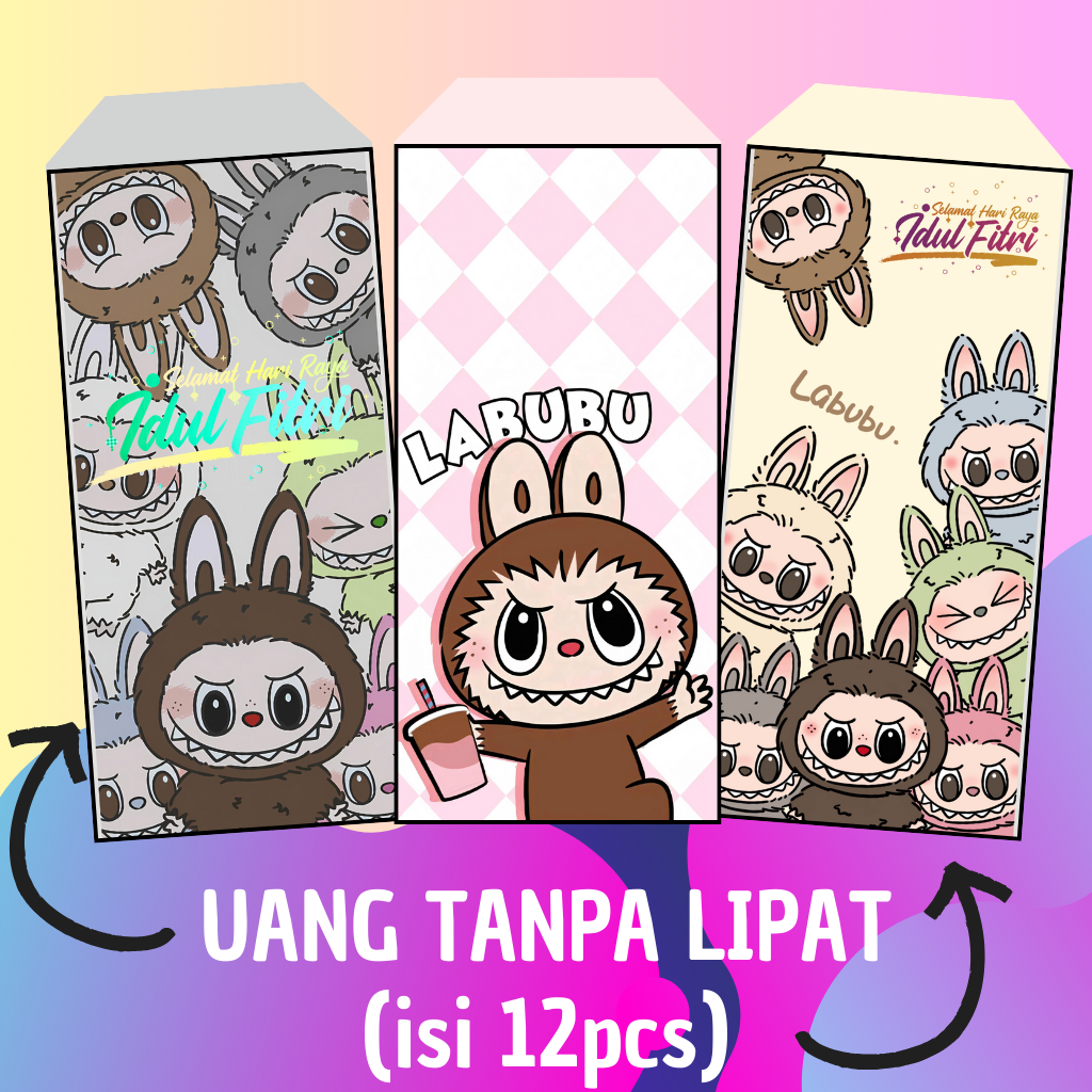 Jual AMPLOP LEBARAN KARAKTER LABUBU VIRAL ISI 12 PCS / AMPLOP ANGPAO ...