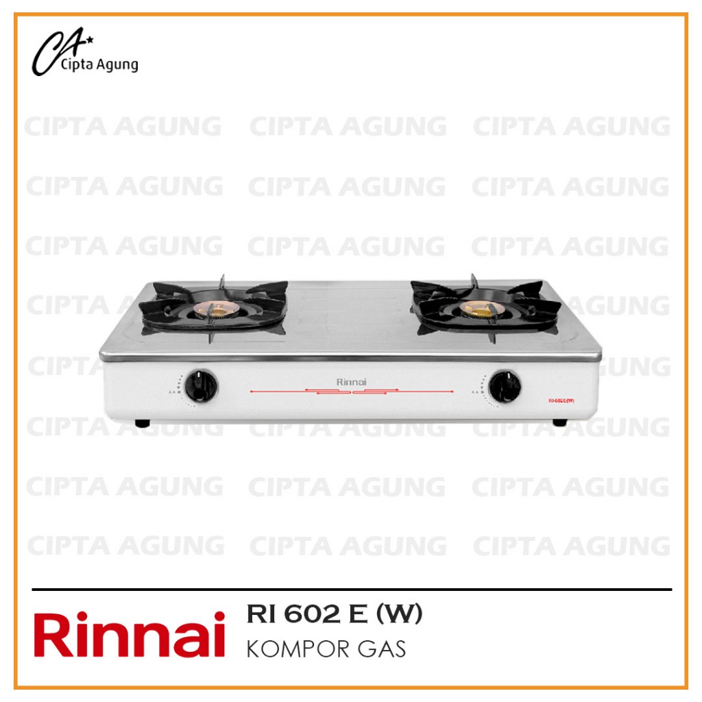 Jual KOMPOR GAS RINNAI RI-602E (W) / RI 602 E(W) 2 TUNGKU PUTIH | Shopee Indonesia