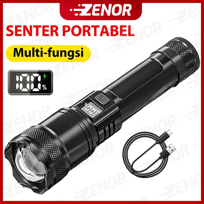 Jual Zenor Senter Led High Power Zoom Cahaya Satu klik Peredupan 3 ...