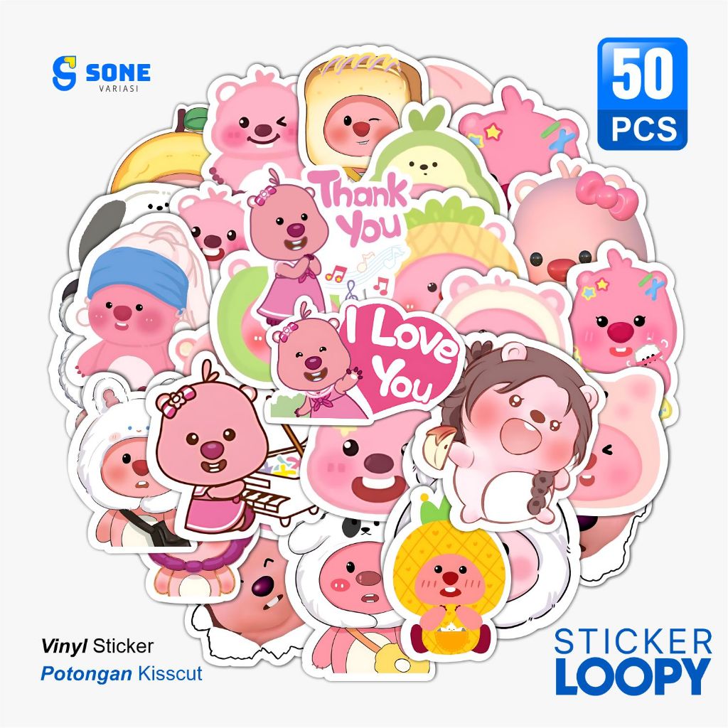 Jual Sticker Pack Loopy Aesthetic Paper Vinyl Waterproof Dekorasi ...
