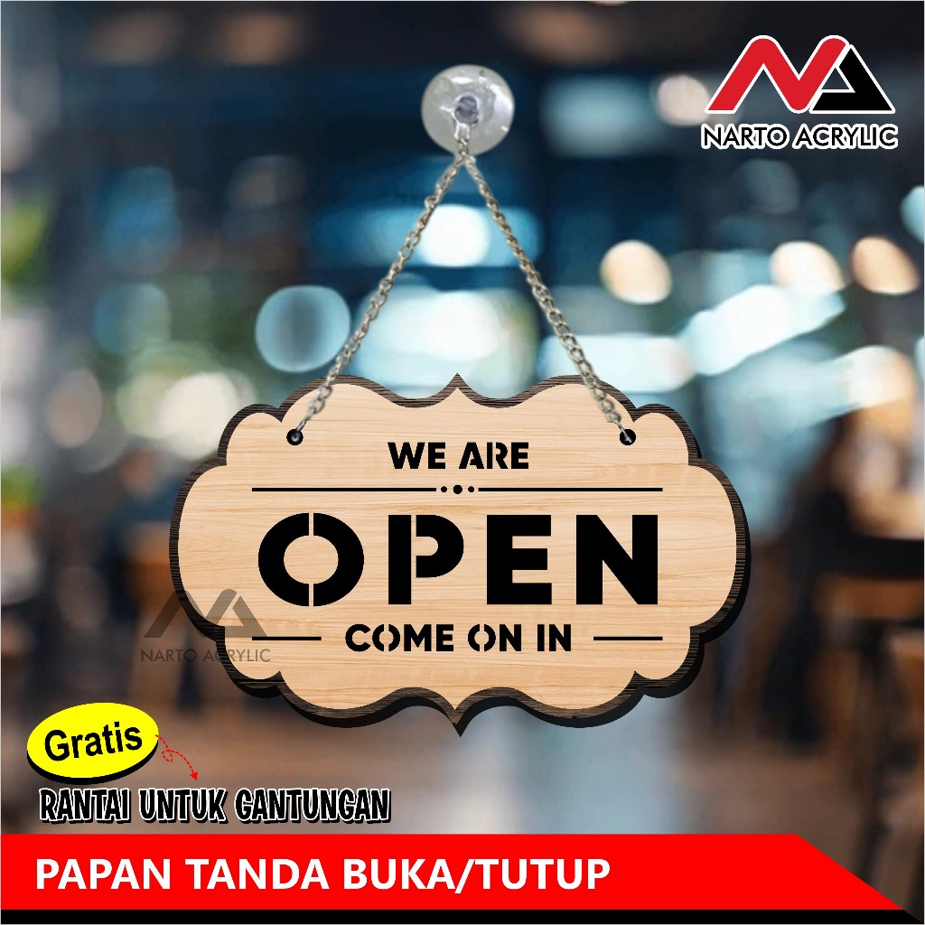 Jual SIGN OPEN CLOSED / BUKA TUTUP | SIGN BOARD AKRILIK | CUSTOM ...