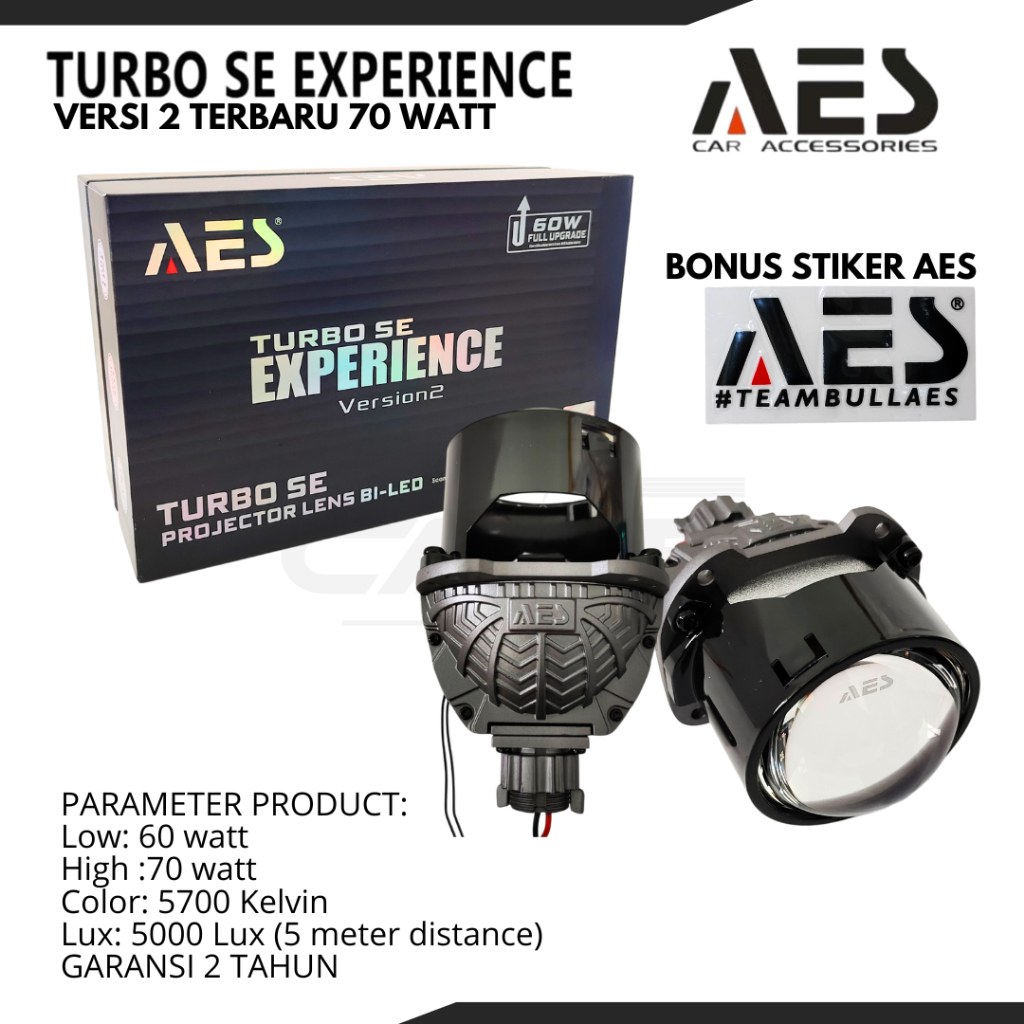 Jual Biled AES Turbo EXPERIENCE 2.5 Inch Terbaru 60 Watt - Sepasang ...