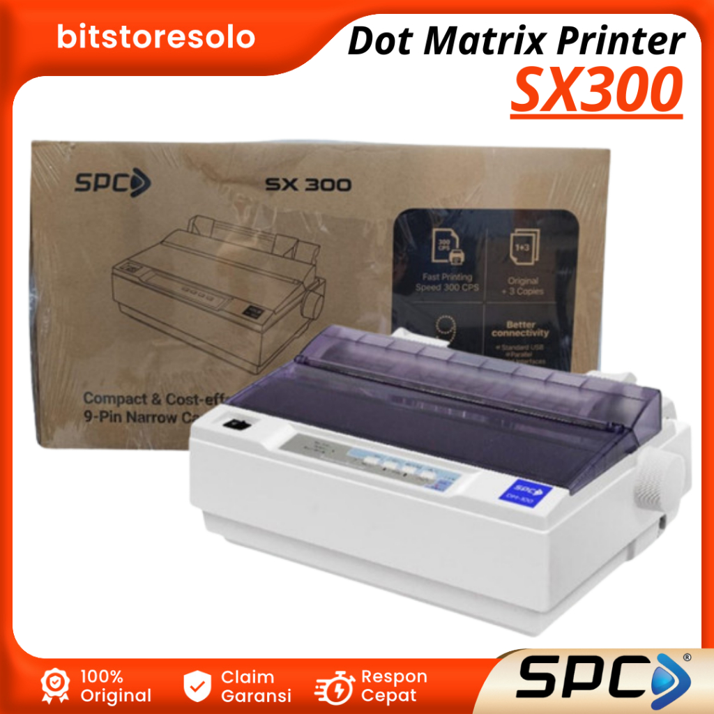 Jual Printer Dot Matrix SPC SX300 SX 300 9 Pin Impact Dot Matrix Printer untuk Bisnis | Shopee ...