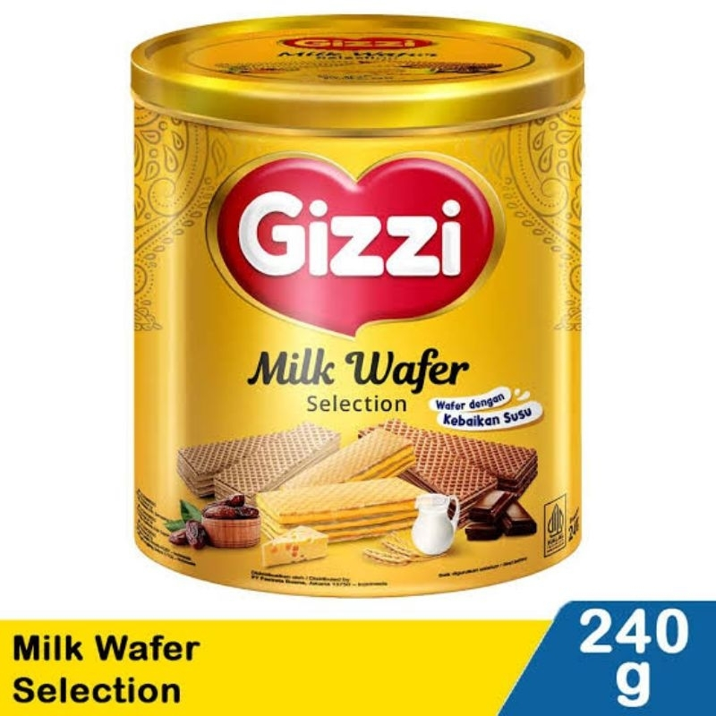 Jual Gizzi Milk Wafer Selection 240gr Marie Susu Biskuit Wafer krim ...