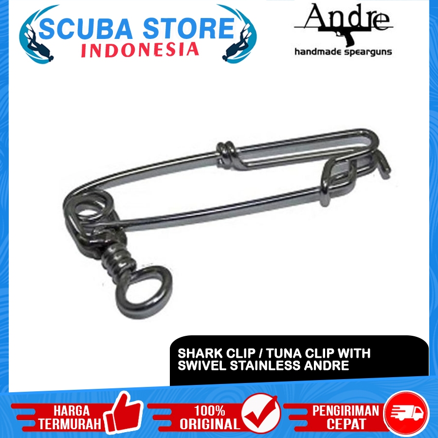 Jual Shark Tuna Clip Stainless Steel Andre Swivel Float Line ...