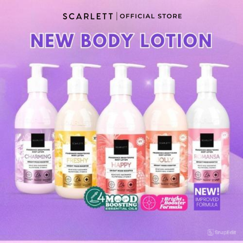 Jual Scarlett Whitening Body Lotion Moodbooster Fragrance Brightening ...