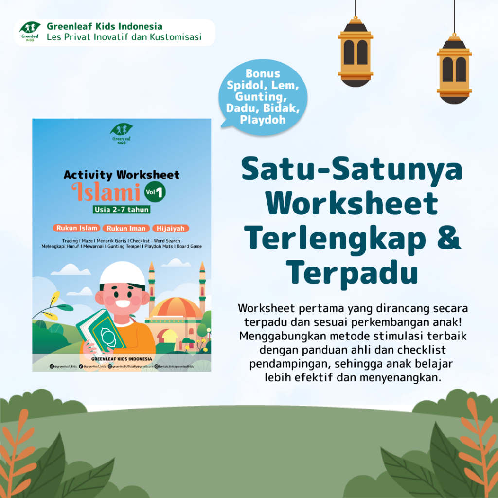 Jual Worksheet anak paud islam 5-in-1: Aktivitas Interaktif & Edukatif ...