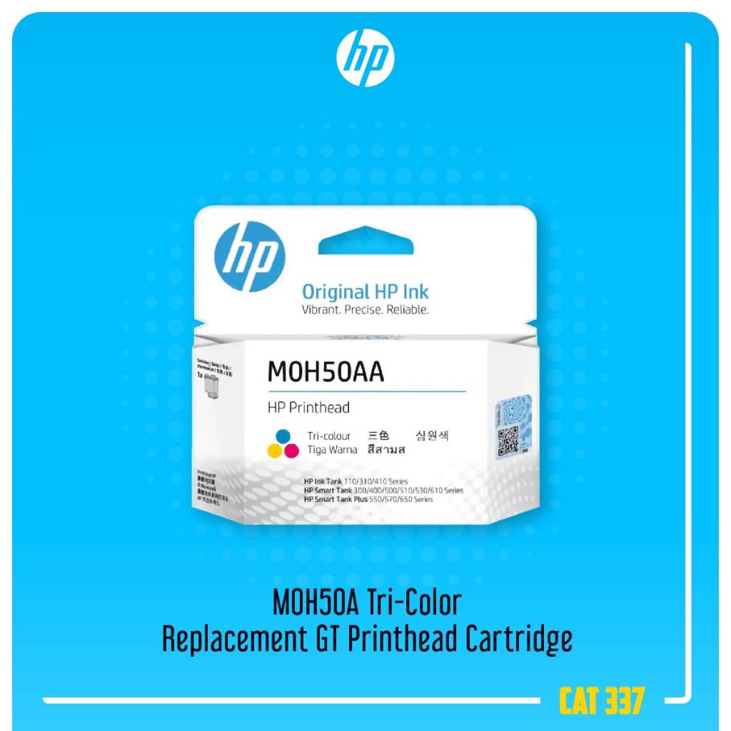 Jual HP M0H50A Tri-Color Replacement GT Printhead Cartridge Warna ...