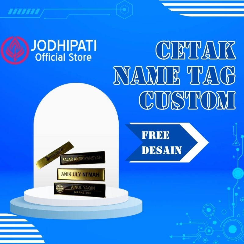 Jual Cetak Name Tag Custom | Shopee Indonesia