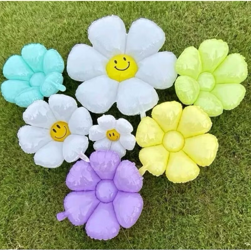 Jual Balon Foil Bunga Daisy Warna / Bunga Daisy Kecil Warna/Balon ...