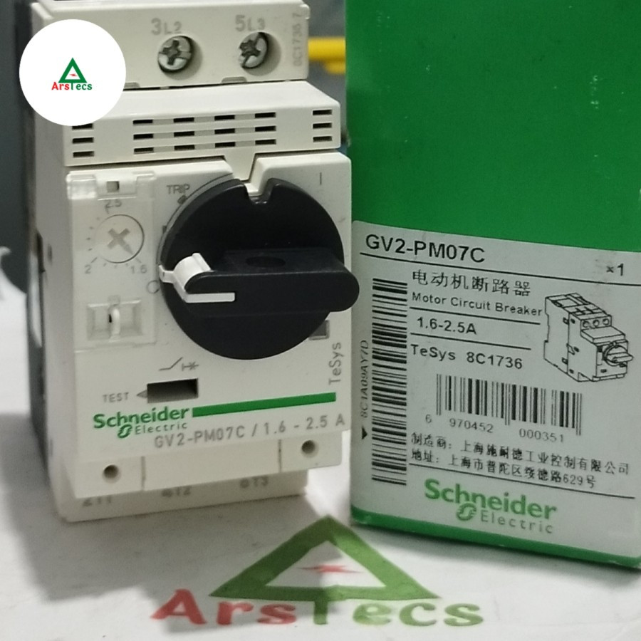 Jual Motor Circuit Breaker Schneider GV2 PM07C Range 1,6-2,5Ampere ...